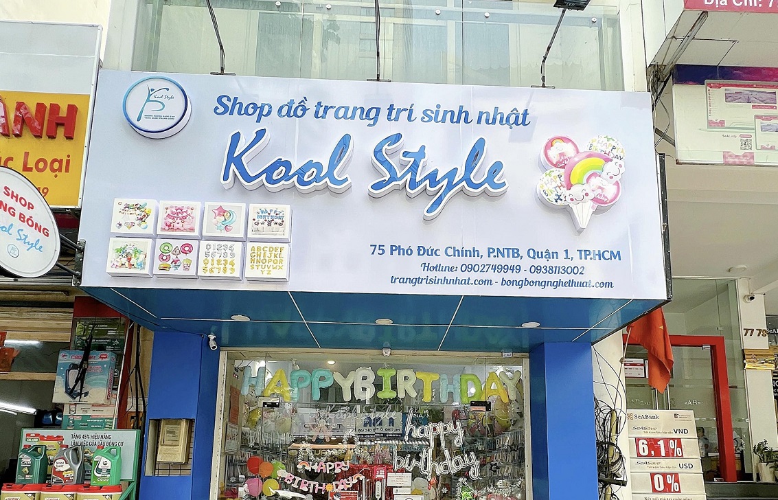 Đồ trang trí sinh nhật Kool Style – Phó Đức Chính, Quận 1